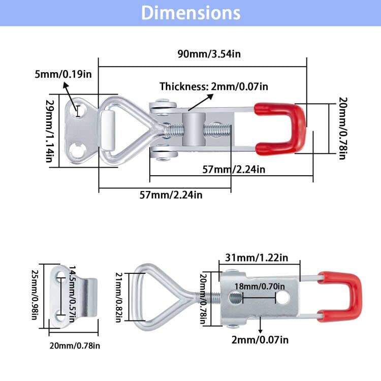 Snapklik.com : Chfine 4Pack Toggle Latch Clamp 4001, Adjustable Toggle ...