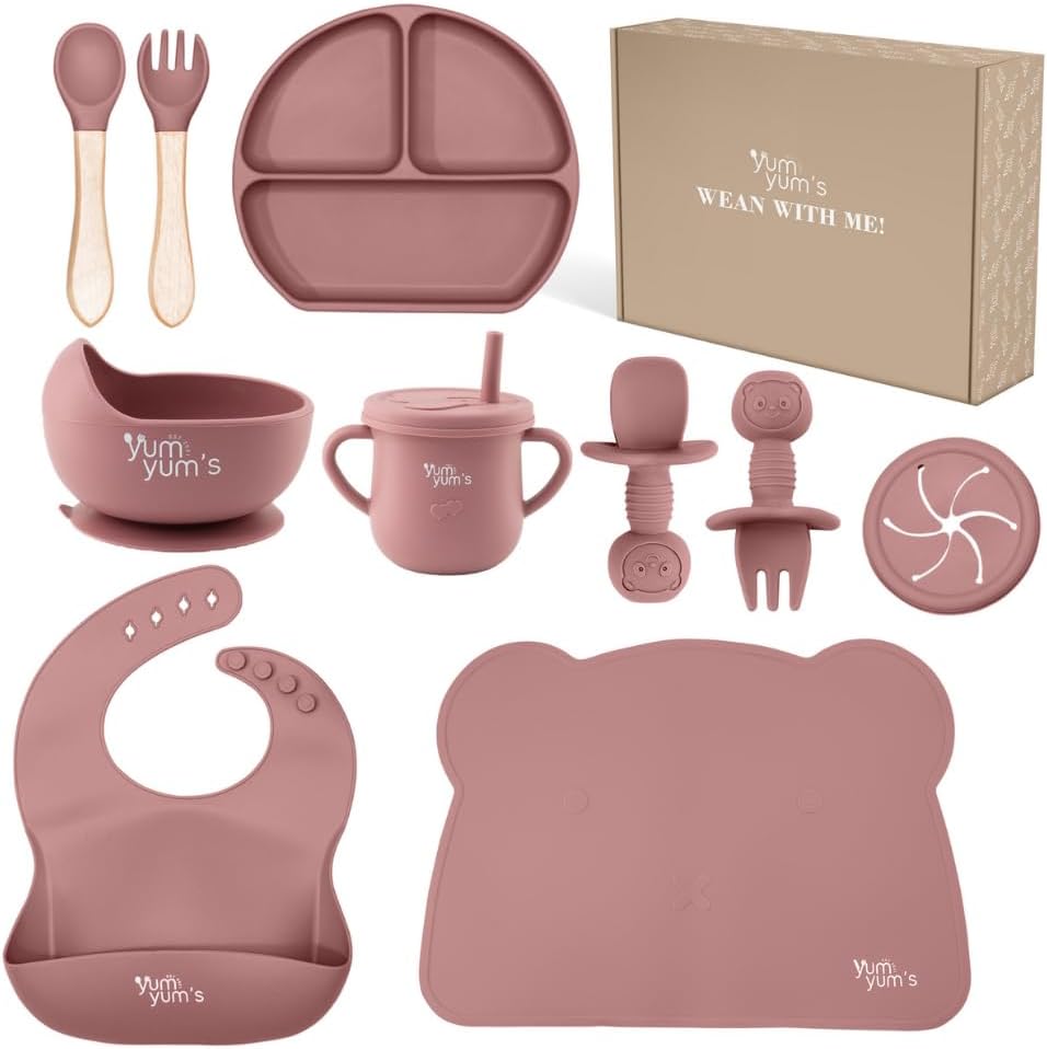 Yum Yum's Baby Weaning Set – Includes Toddler Water Bottle, Cups, Baby ...