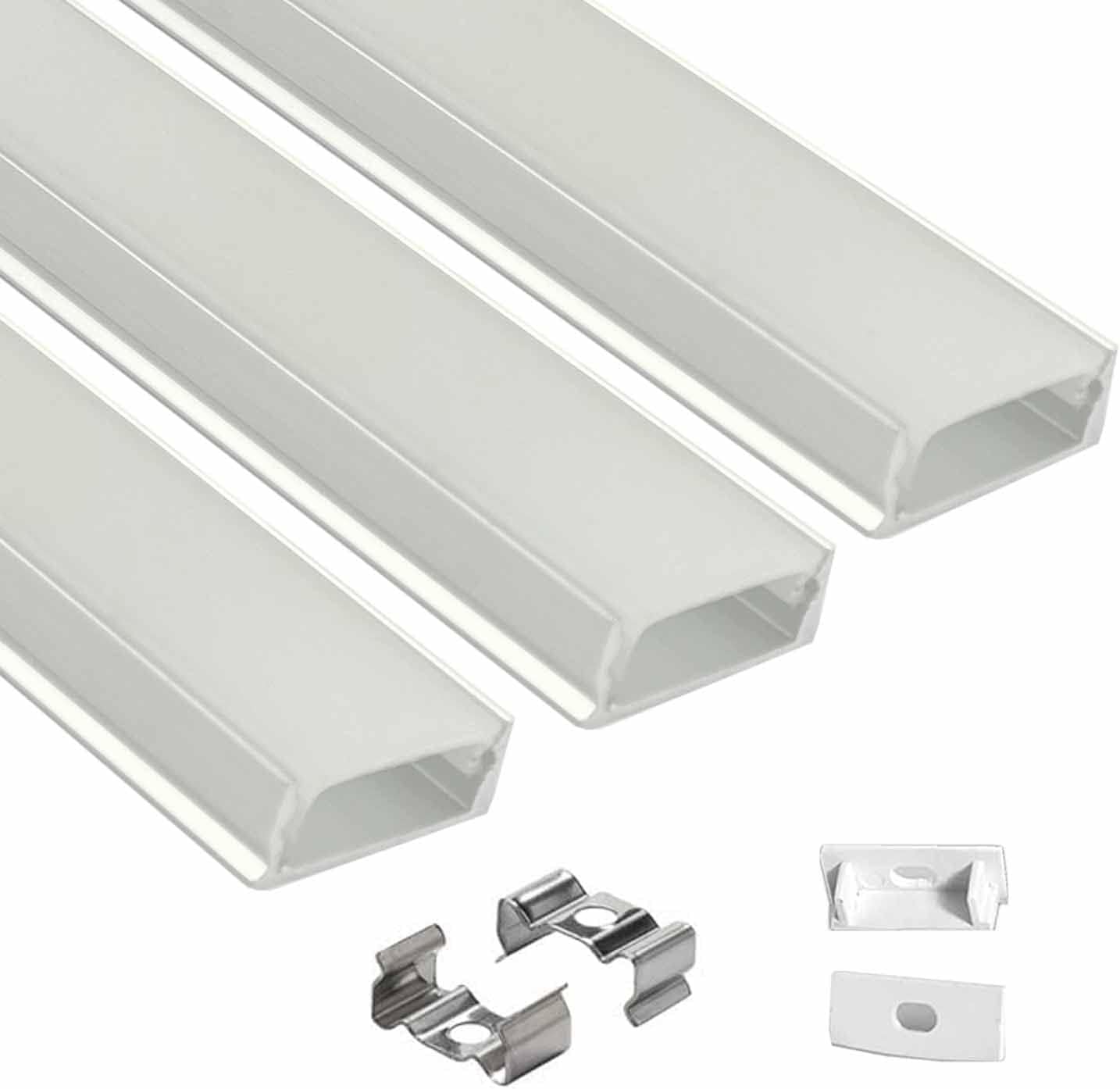 Abaj Lighting Aluminium Rectangular Surface LED 1Meter Profile Channels ...