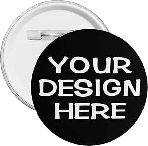 Amazon.com: Custom Pins Custom Buttons 1-200PCS Personalized Button Pin Round Pinback Make Your ...