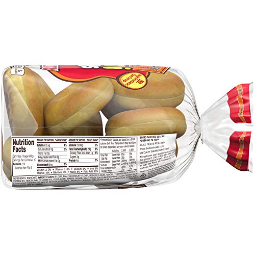 Thomas' Plain Mini Bagels, 10 Pre-Sliced Mini Bagels With No High ...