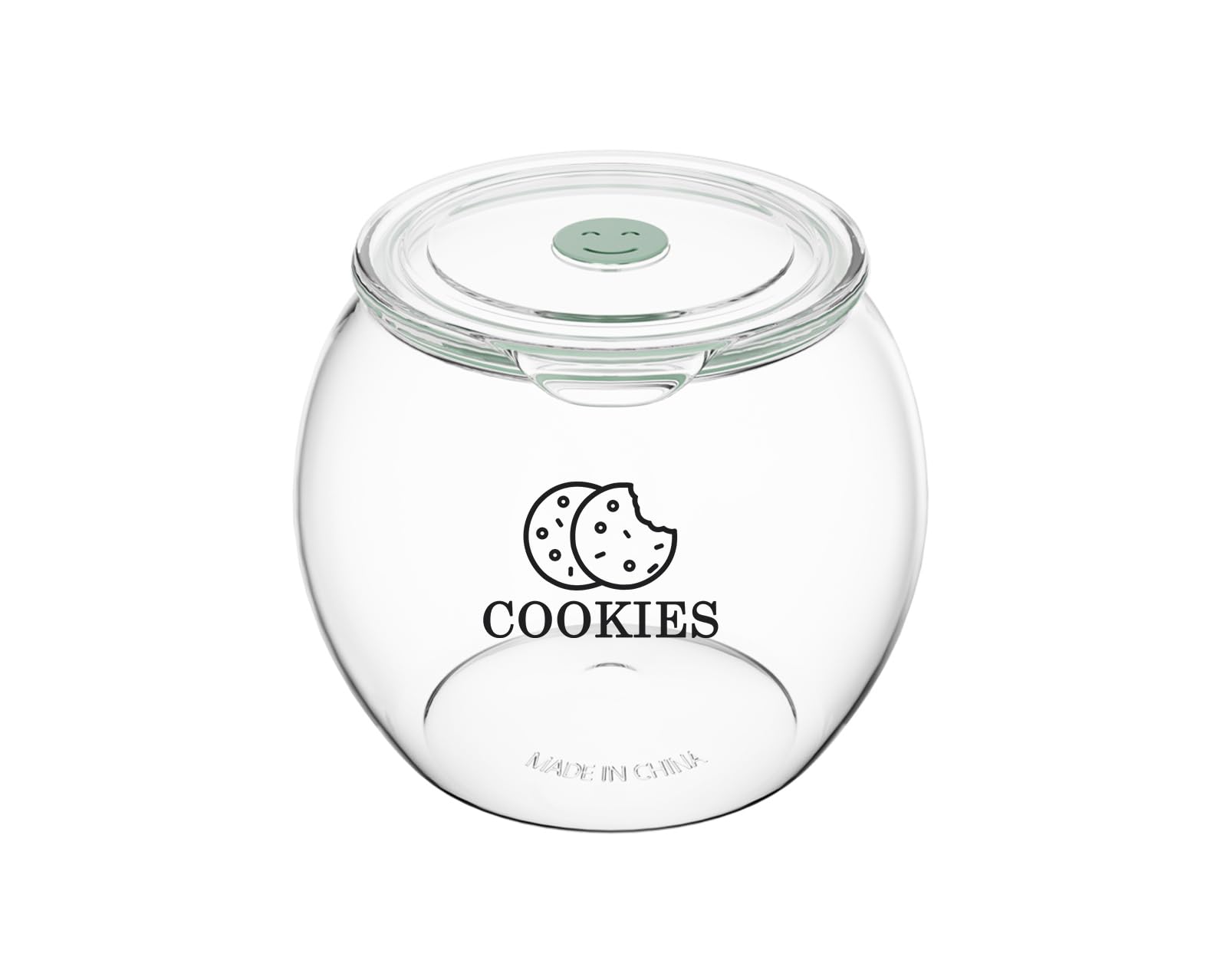 Gzsekken Biscuit Cookie Jar with Lid,Plastic Biscuit Storage Tin ...