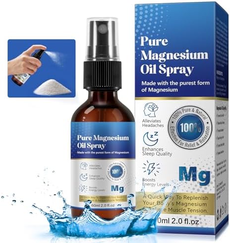 Amazon.com: Pure Magnesium Oil Spray (2 fl oz),60ml Magnesium Oil Spray ...