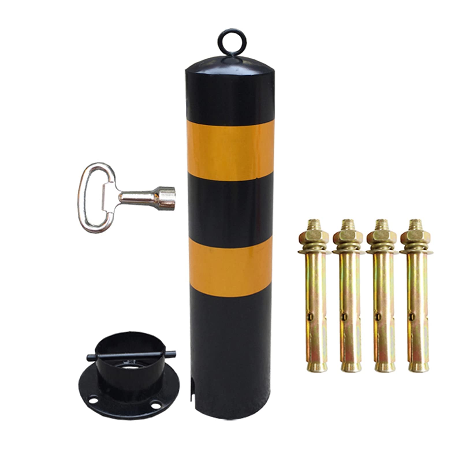 Buy FMOGQ Parking Barriers Metal Locking Security Bollard Safe Parking ...