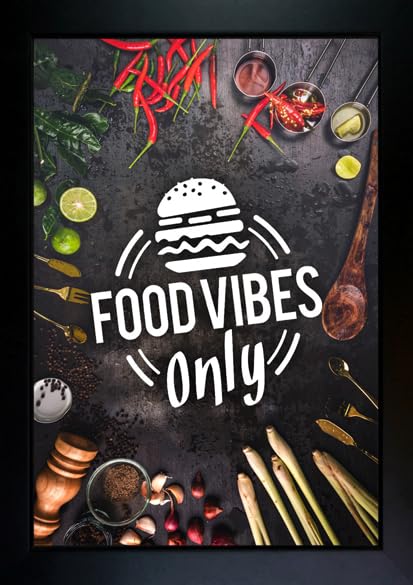 CrowdHall Kitchen Quotes Wall Frames - Framed Posters with Food Quotes ...