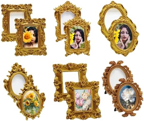 Amazon.com - HAPLOVE 12pcs Vintage Resin Picture Frame Antique Baroque ...