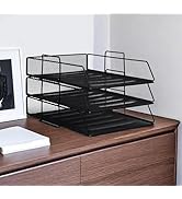 Amazon.com: A3 Stackable Paper Tray, 3 Tier Desk File Organizer ...