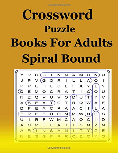 Crossword Puzzle Books For Adults Spiral Bound: Are you searching ...