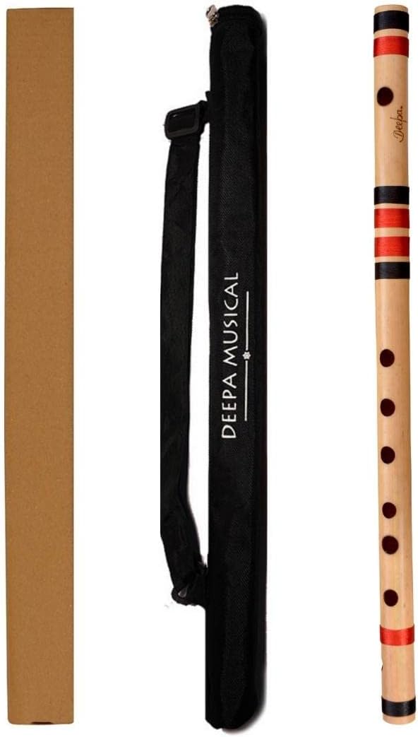 Punam Flutes C Natural Medium Right Hand Bansuri Size 19.5 inches ...