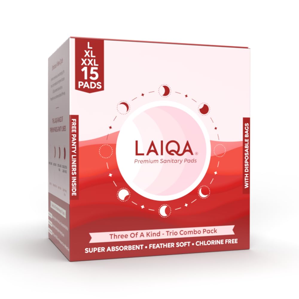 Buy LAIQA Rash-Free Ultra Soft Combo Trio Sanitary Pads for Women|15 ...