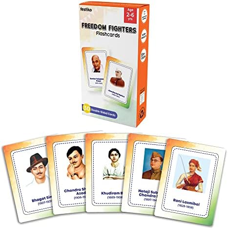 Buy Festiko® 1 Set of 30 Pcs Freedom Fighter Flash Cards, Freedom ...