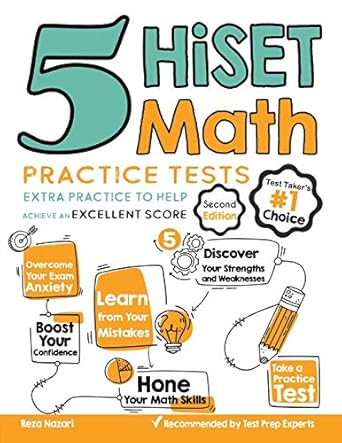 5 HiSET Math Practice Tests: Extra Practice to Help Achieve an ...