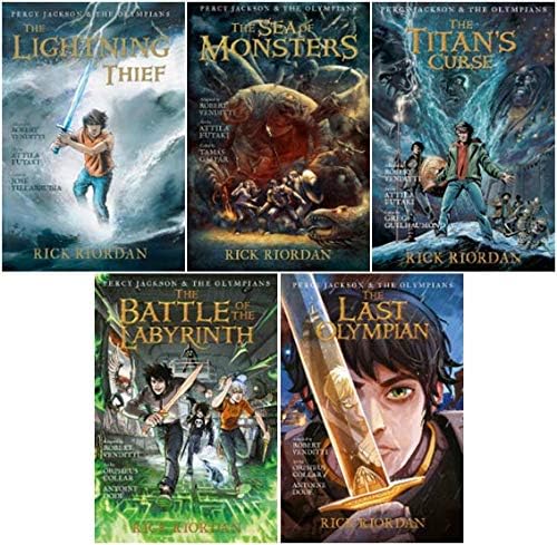 Percy Jackson and the Olympians Graphic Novels Complete 5 Book Set ...