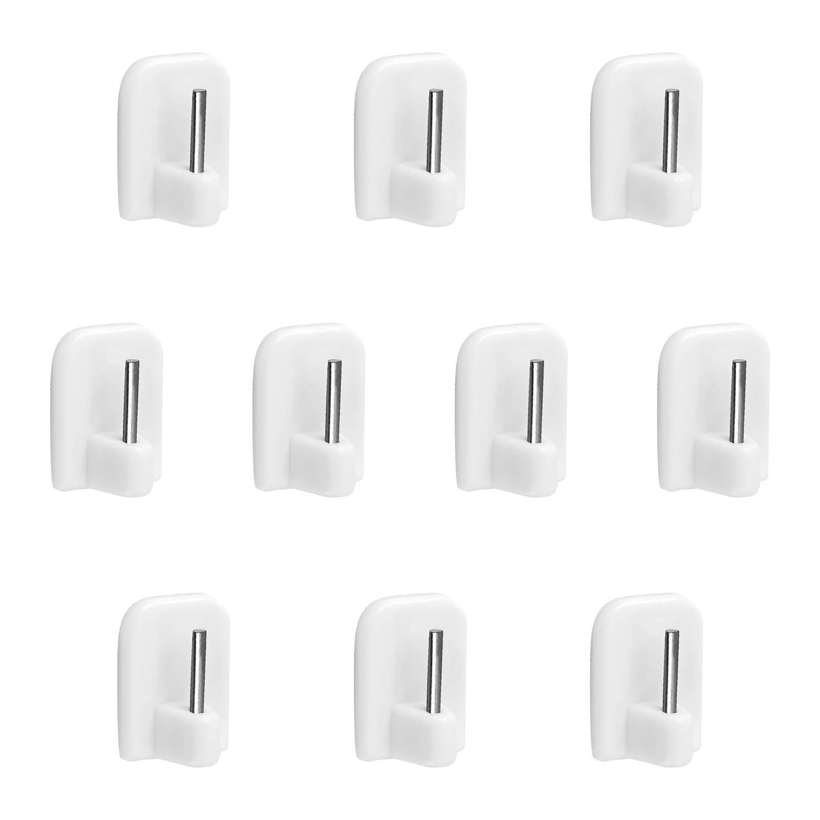 Self Adhesive Net Curtain Hooks, White Plastic Sticky Hooks, Heavy Duty ...