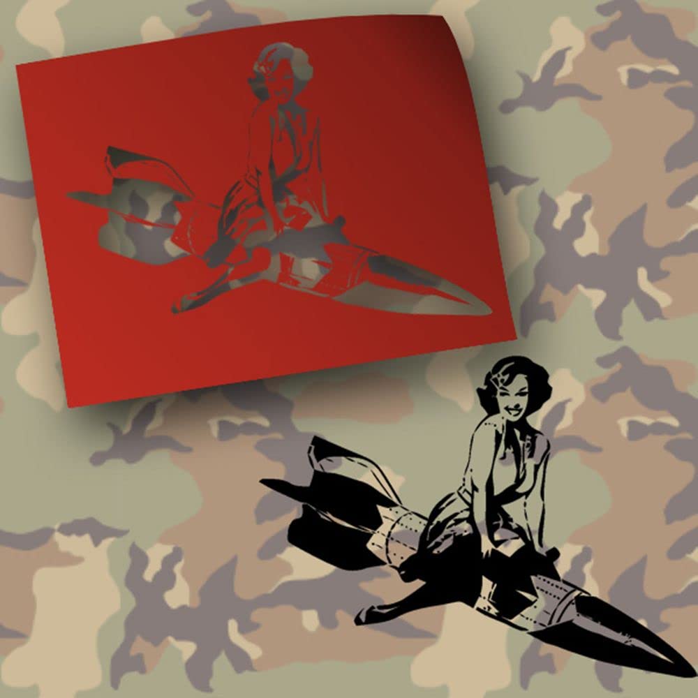 Pin Up Girl Airbrush Schablonen