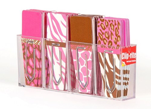 Clip-rite Clip-Flags Animal 9 Clip-Tabs per Design, Pink/Brown (CRT-067 ...