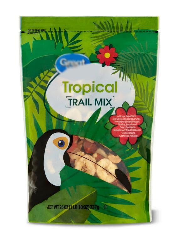 Amazon.com: Tropical Trail Mix With Fruit: Dried Banana Chips, Papaya ...