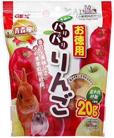 Amazon | GEX パリパリりんご お徳用 20g 小動物 おやつ | GEX | フード 通販