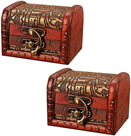 Amazon.com: 4 Styles Pattern Wooden Trinket Boxes - Vintage Pirate ...