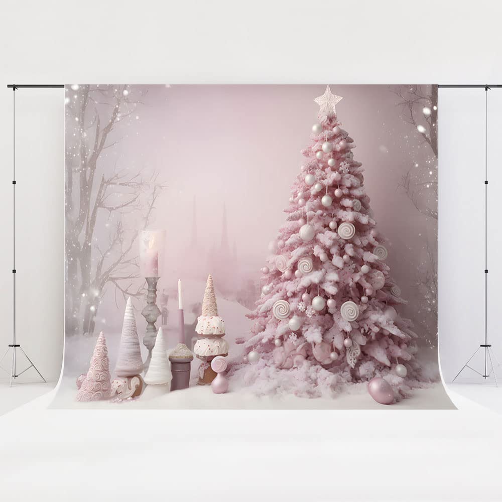 Pink Christmas Tree Background