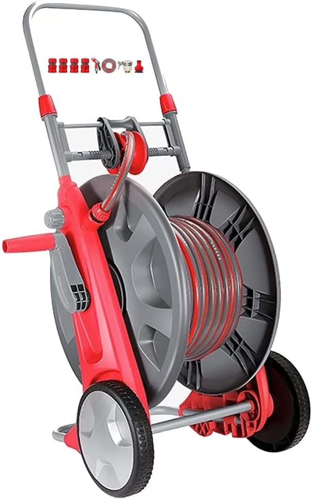 Amazon.com : Hose Reel Cart Garden Hose Reels Heavy Duty Outdoor Garden ...