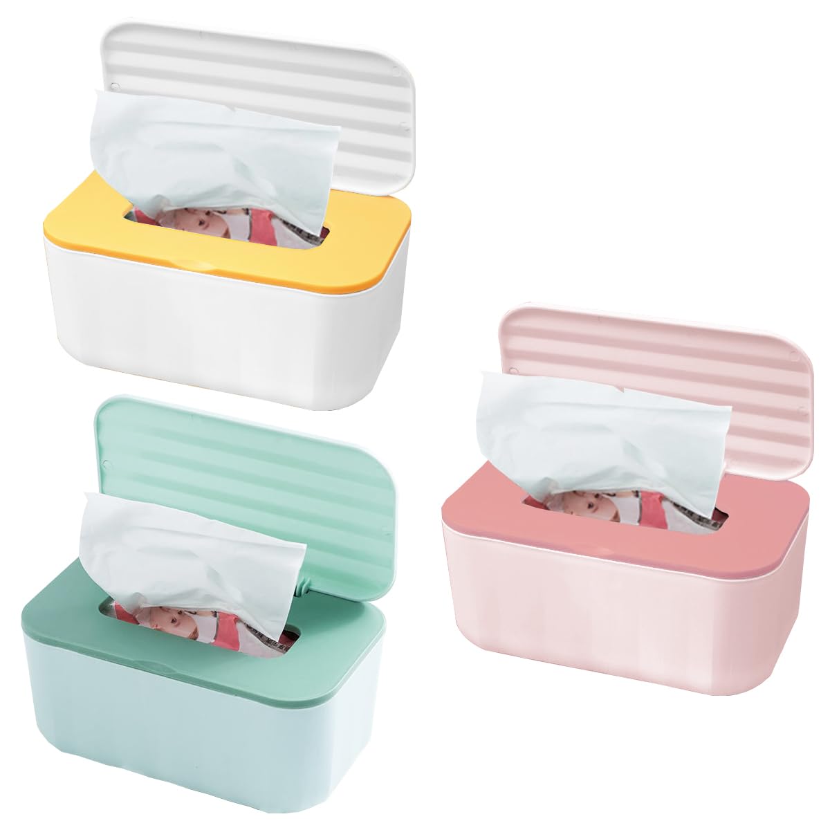 Amazon.com: Jamceoceo 3 PCS Wipes Container, Wall Mountable Wipes ...
