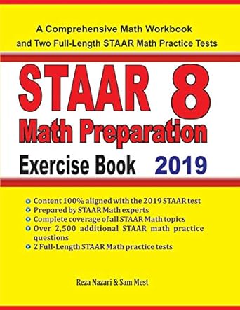 STAAR 8 Math Preparation Exercise Book: A Comprehensive Math Workbook ...