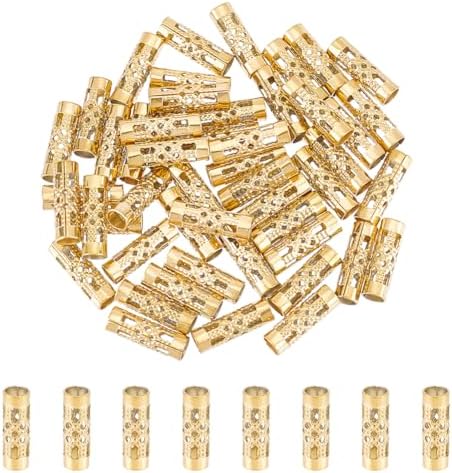 UNICRAFTALE 50Pcs Gold Tube Beads 3mm Hole Column Beads 304 Stainless ...