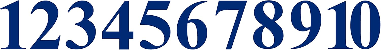 Amazon.com: Blue Vinyl Numbers Stickers 1-10 (1 of Each Number, 10 ...