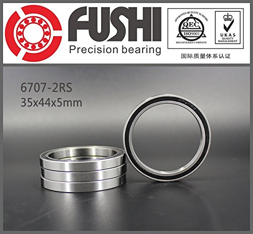 Generic 6707 2RS Bearing (4PCS) 35x44x5 mm Thin Section 6707-2RS Ball ...