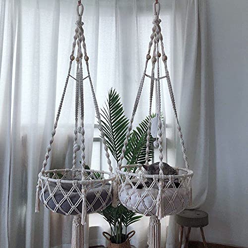 wall hanging diy macrame cat hammock pattern Feline Macrame Pattern For ...