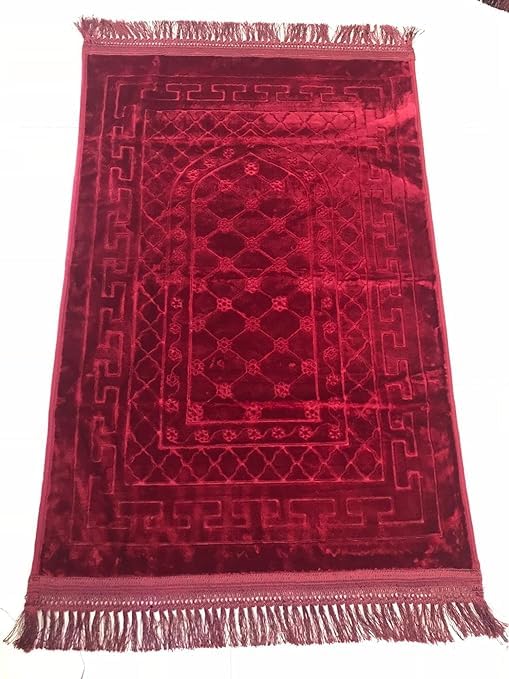 HUMSAFAR VELVET Anti-Skid Jainamaz/Prayer mat/Prayer Velvet Carpet ...