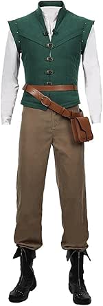 Amazon.com: Rowmv Flynn Rider Costume Adult Flynn Rider Cosplay Costume ...