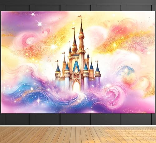 Amazon.com : Castle Backdrop for Party 6x4ft Princess Birthday Party ...