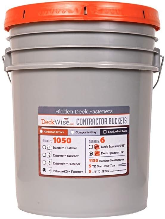 DeckWise Ipe Clip ExtremeKD Fastener System 5 Gallon Contractor Bucket ...