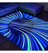 Amazon.com: SEBKQ Trippy Mandala Area Rug Black Light,Large UV Reactive ...