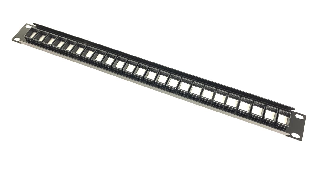 Access Point Angled 19 Inch Blank Patch Panel For UTP Keystone Jacks 24 ...