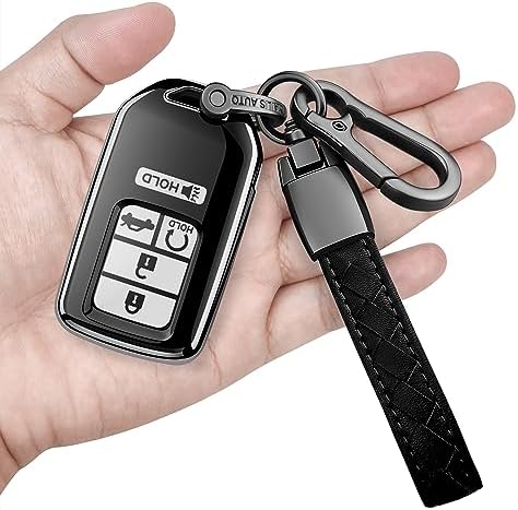 Amazon.com: Sindeda for Honda Key Fob Cover with Keychain Soft Full ...