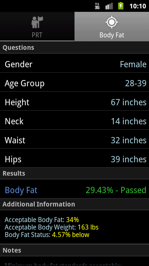US Navy PRT Calculator:Amazon.de:Appstore for Android