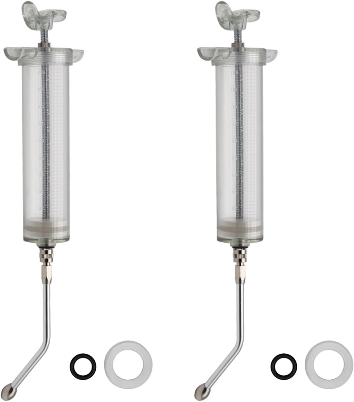 Amazon.com: 2Pcs Clear Reusable Goats Syringe Pet Feed Water Filler ...