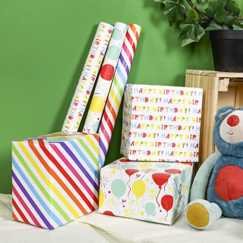 Snapklik.com : MAYPLUSS Birthday Wrapping Paper Roll - Mini Roll - 17 ...