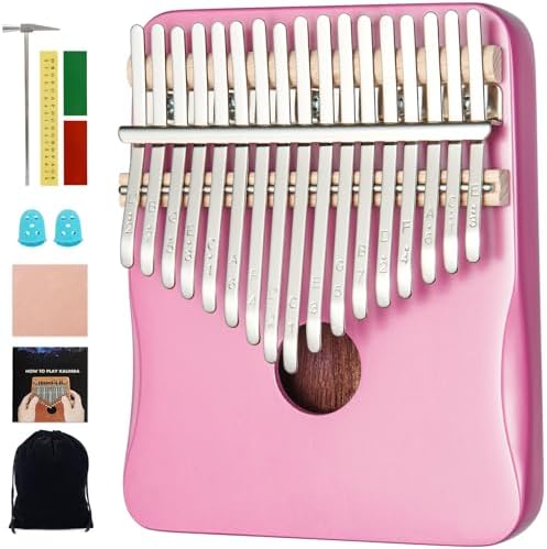 Amazon.com: Kalimba Thumb Piano 17 Key Finger Piano (Kalimba-Peach ...