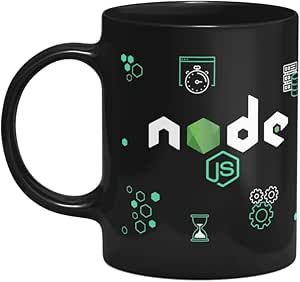 Caneca Dev - New Mug Node JS - preta | Amazon.com.br