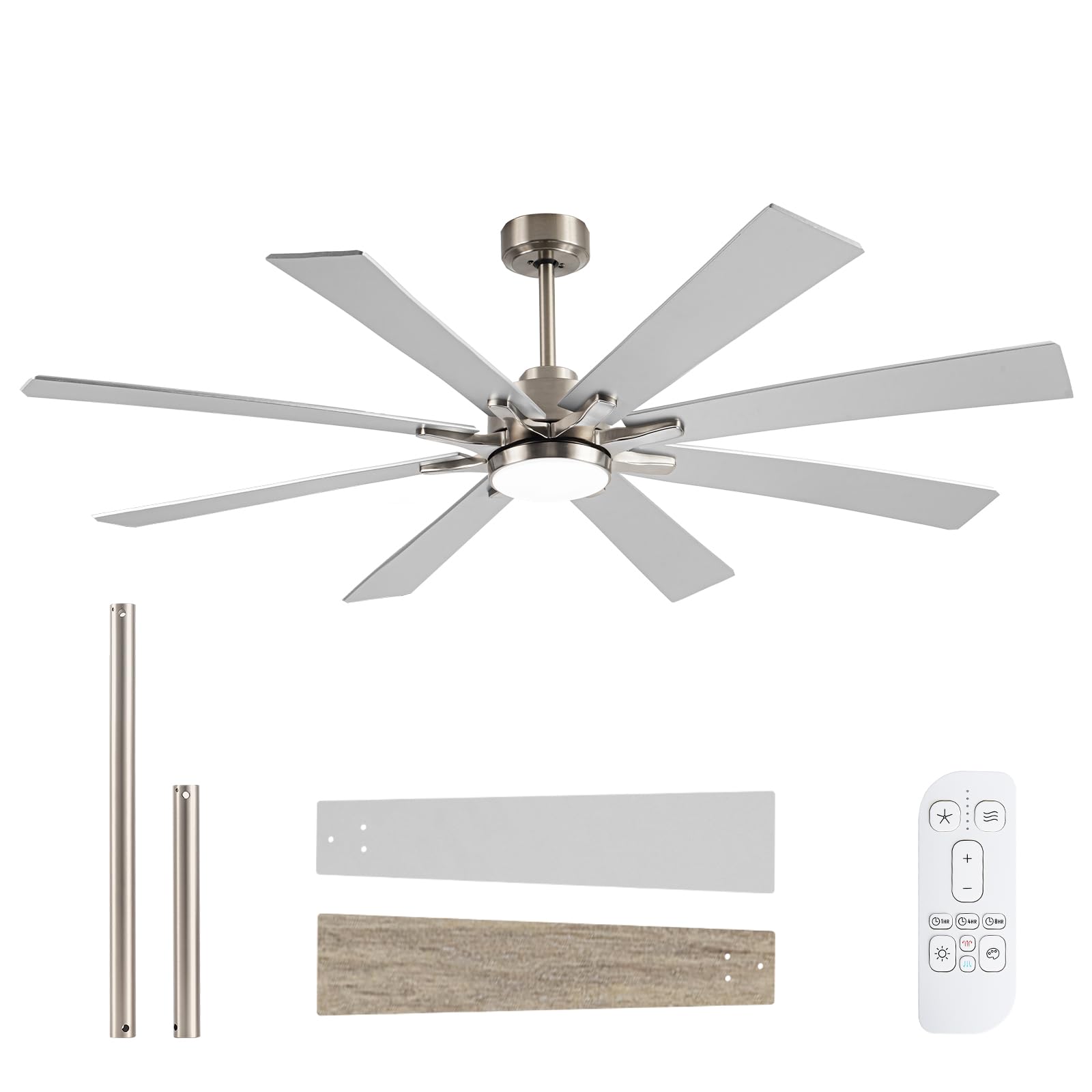 Amazon.com: Uaikiea 62 Inch Ceiling Fan with Light, Modern Outdoor ...