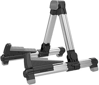 Aroma AGS-08 Folding Adjustable Universal String Instrument Guitar Stand Aluminum Alloy A-Frame ...