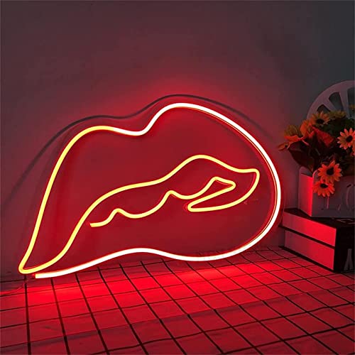 Snapklik.com : Red Lips LED Neon Sign Led Modeling Light Luminous ...