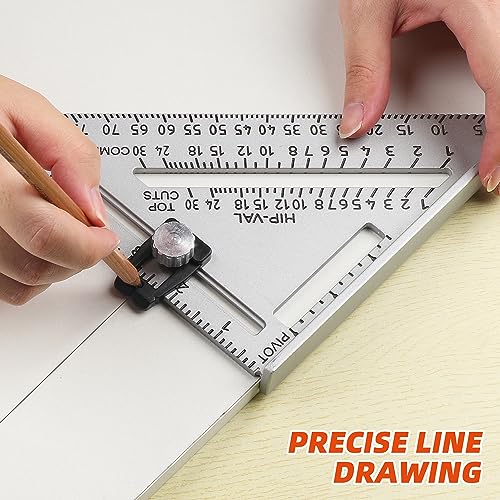 Snapklik.com : Aluminum 7-inch Rafter Square, Carpenter Measuring ...