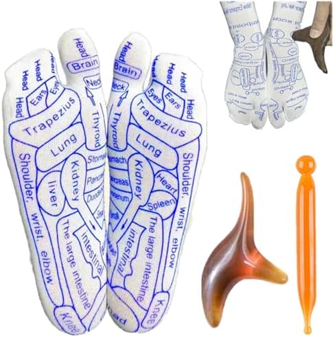 Amazon.com: Worive Reflexology Socks Set with Tools Pink, 2 Pairs Chiro ...