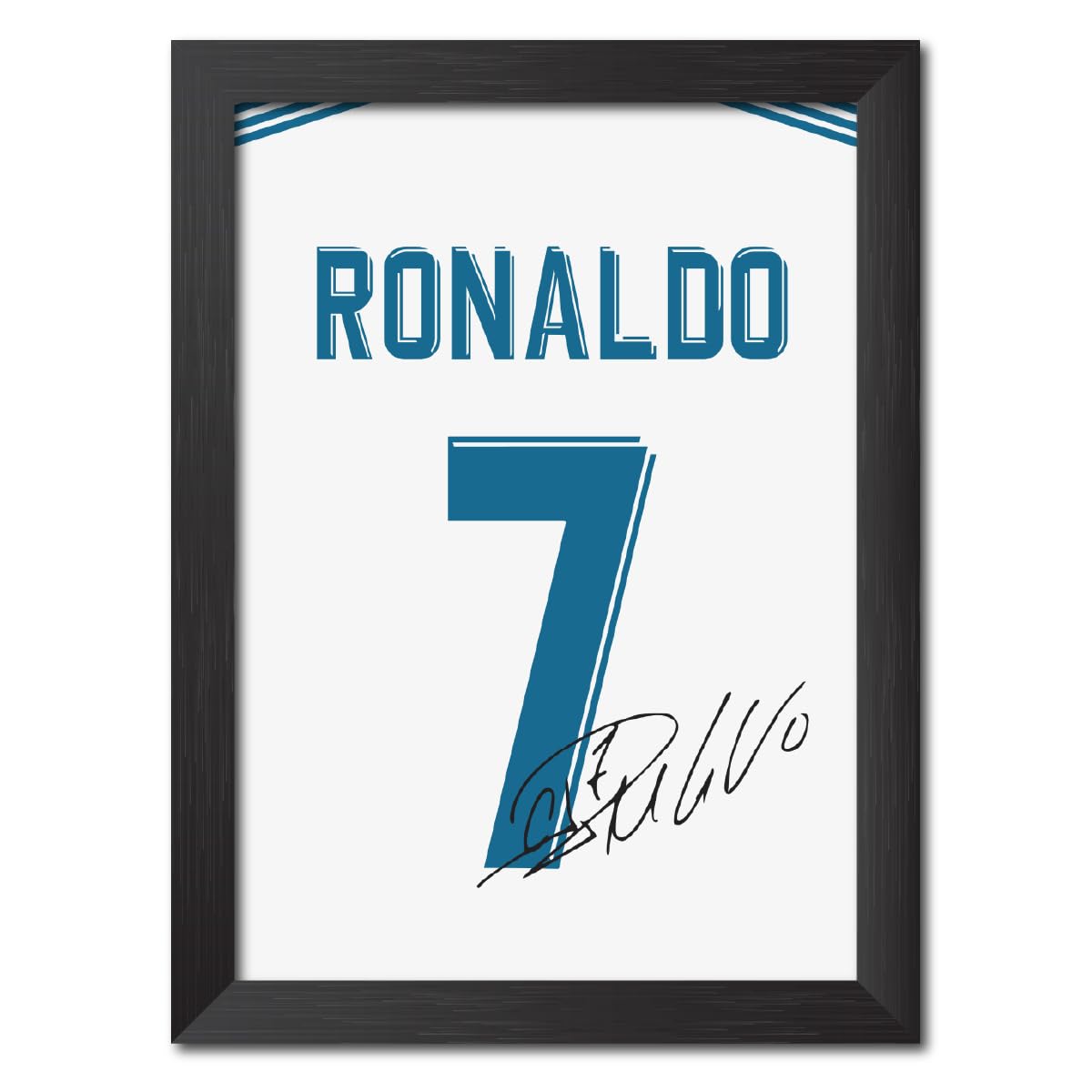 TenorArts Cristiano Ronaldo Poster Frame Madrid White Jersey Laminated ...
