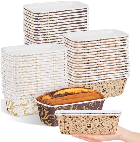 Amazon.com: Paper Loaf Pan 25ct, Disposable Eco- Friendly Bakeable ...